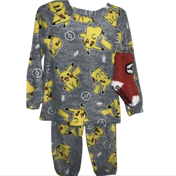 Pokemon | Pajamas | Pokemon Pikachu Boys Flannel Pajama Sleep Set ...